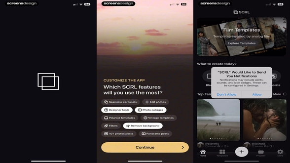 SCRL: Photo Collage Maker UI Breakdown | ScreensDesign Showcase