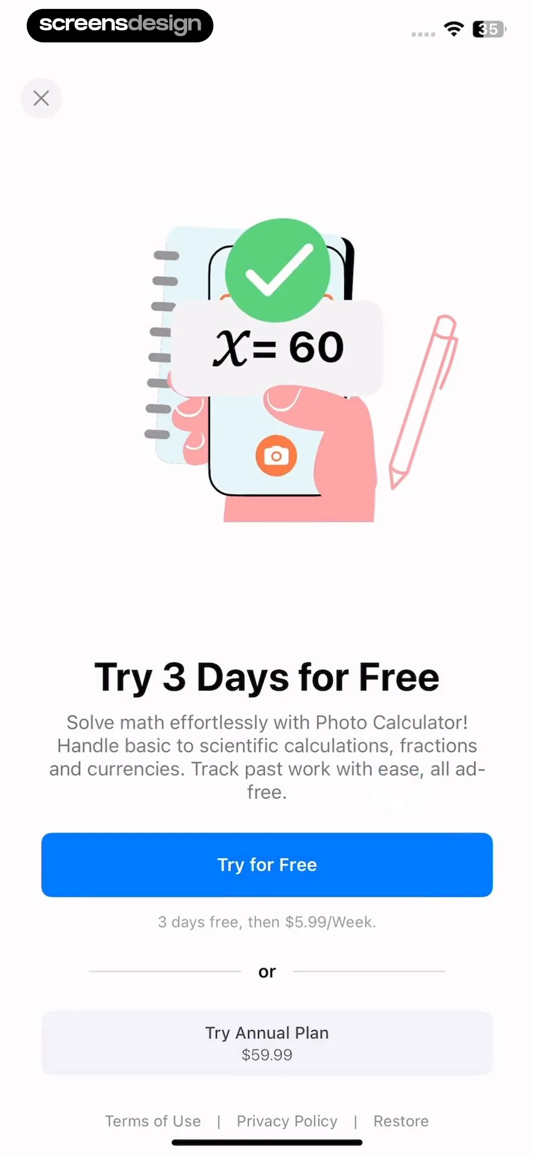Calculator₊ | ScreensDesign