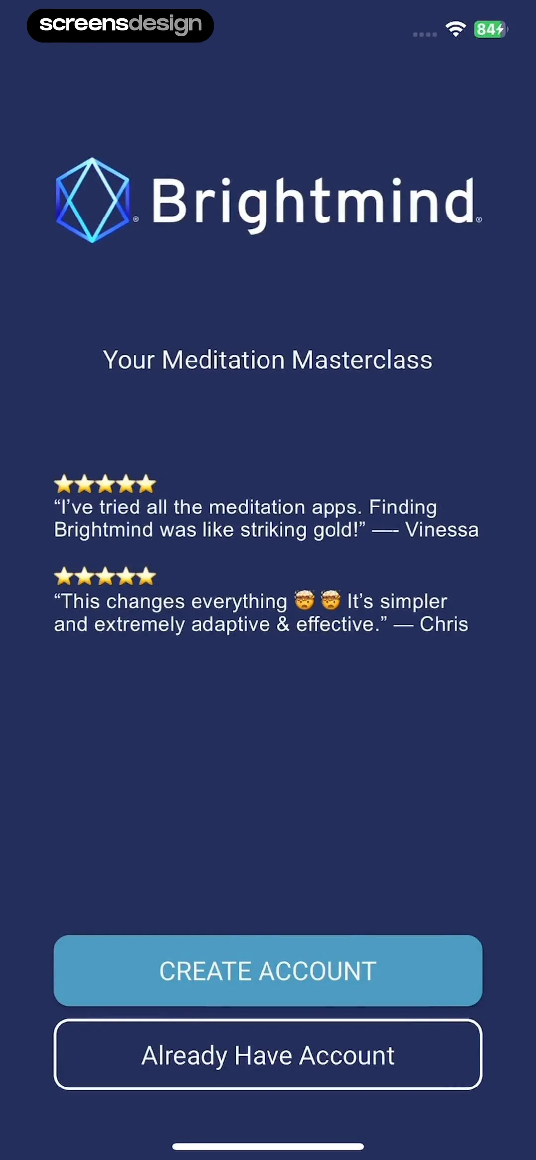 Brightmind Meditation | ScreensDesign