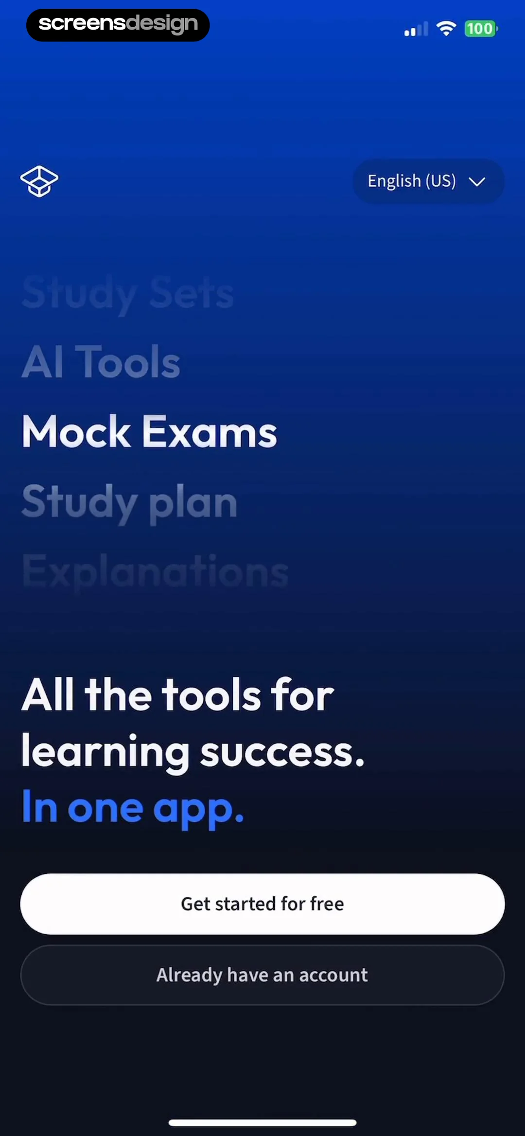 Vaia: AI Study. Flashcards | ScreensDesign