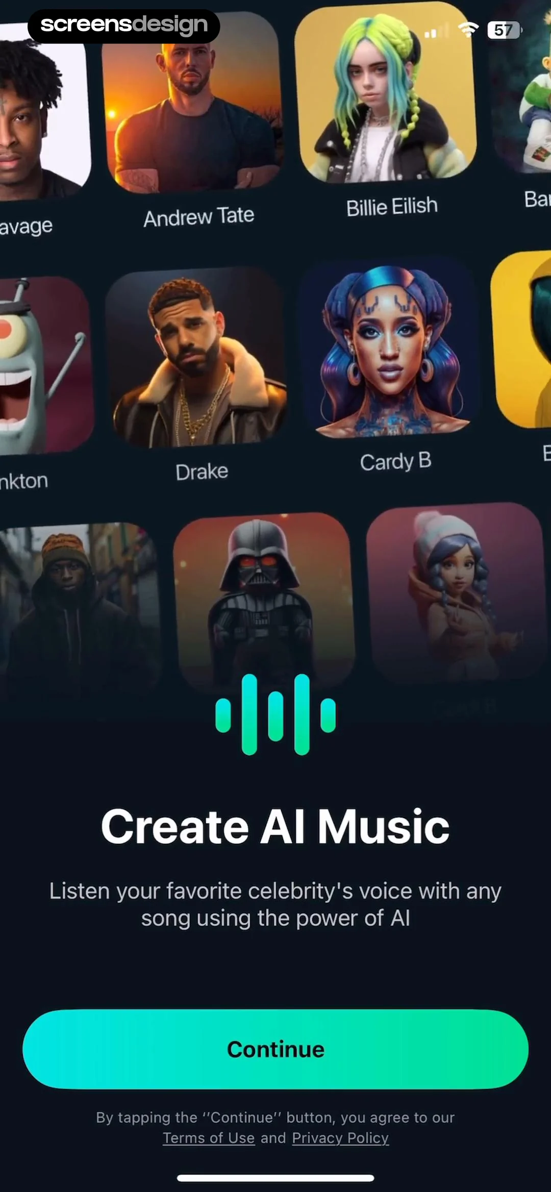 MyTunes : AI Music Generator | ScreensDesign