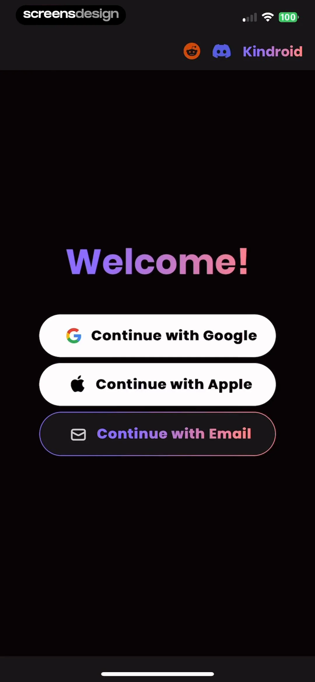Kindroid | ScreensDesign