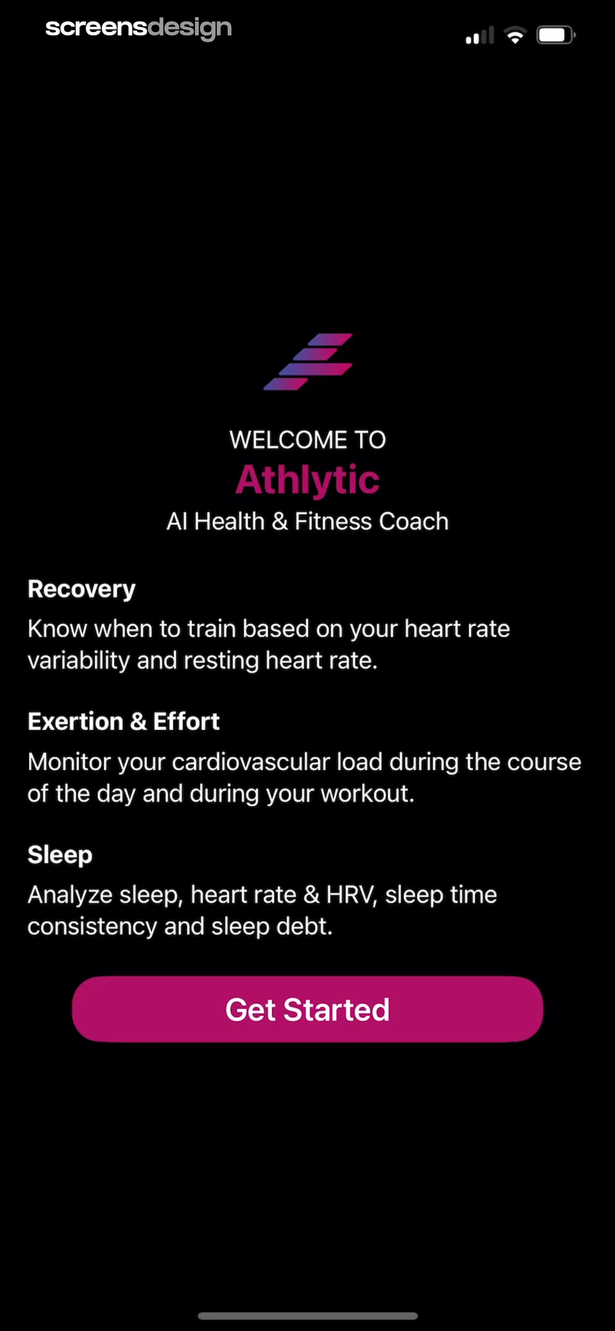 Athlytic: AI Fitness Coach | ScreensDesign