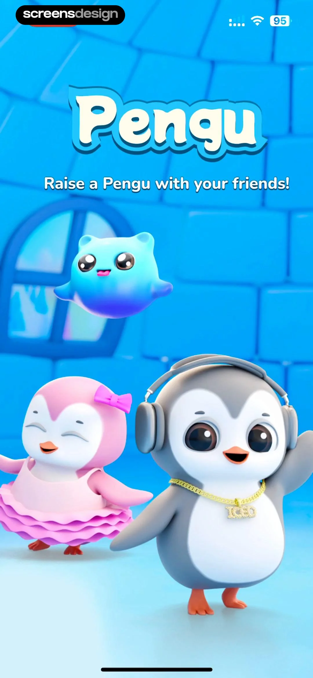 Pengu – Raise Virtual AI Pets | ScreensDesign