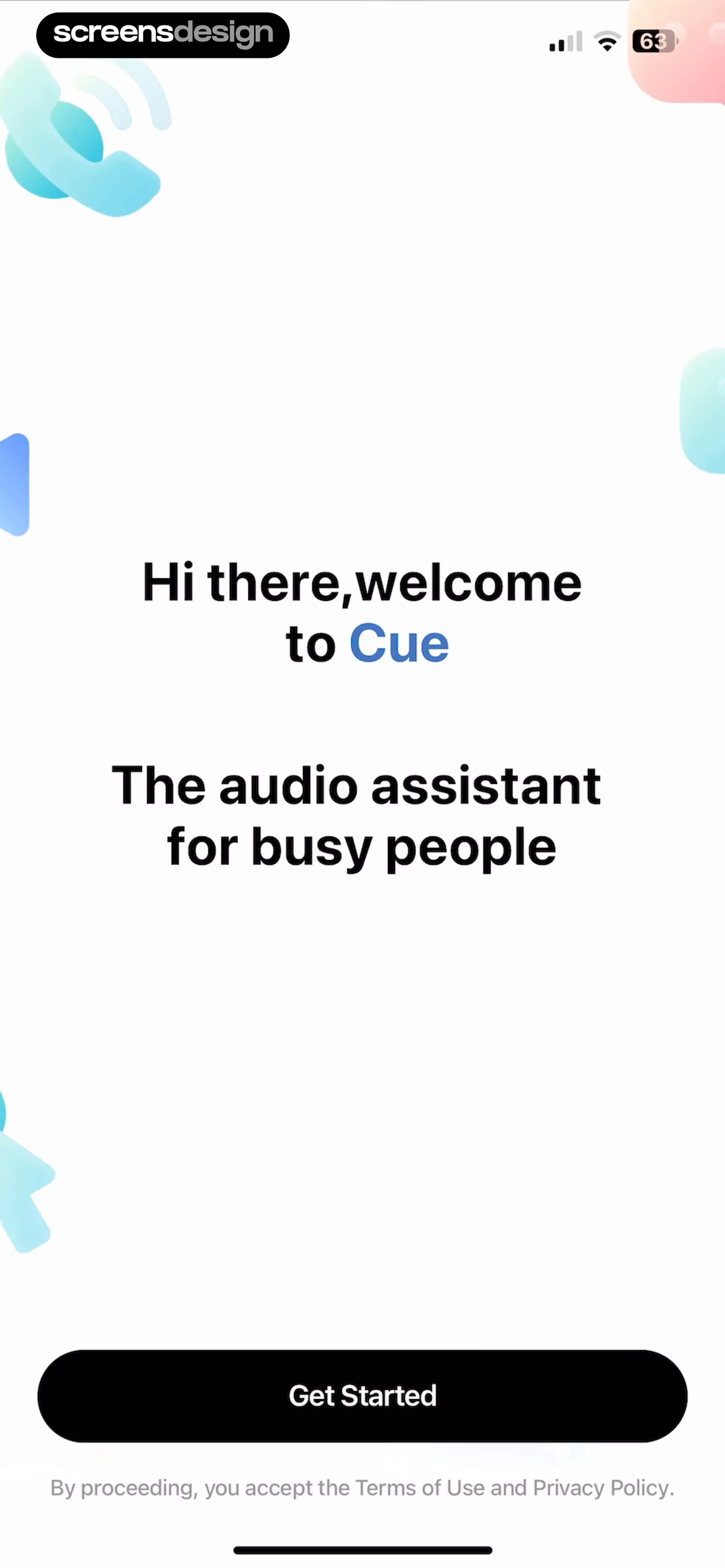 Cue - Smart AI Meeting Notes | ScreensDesign