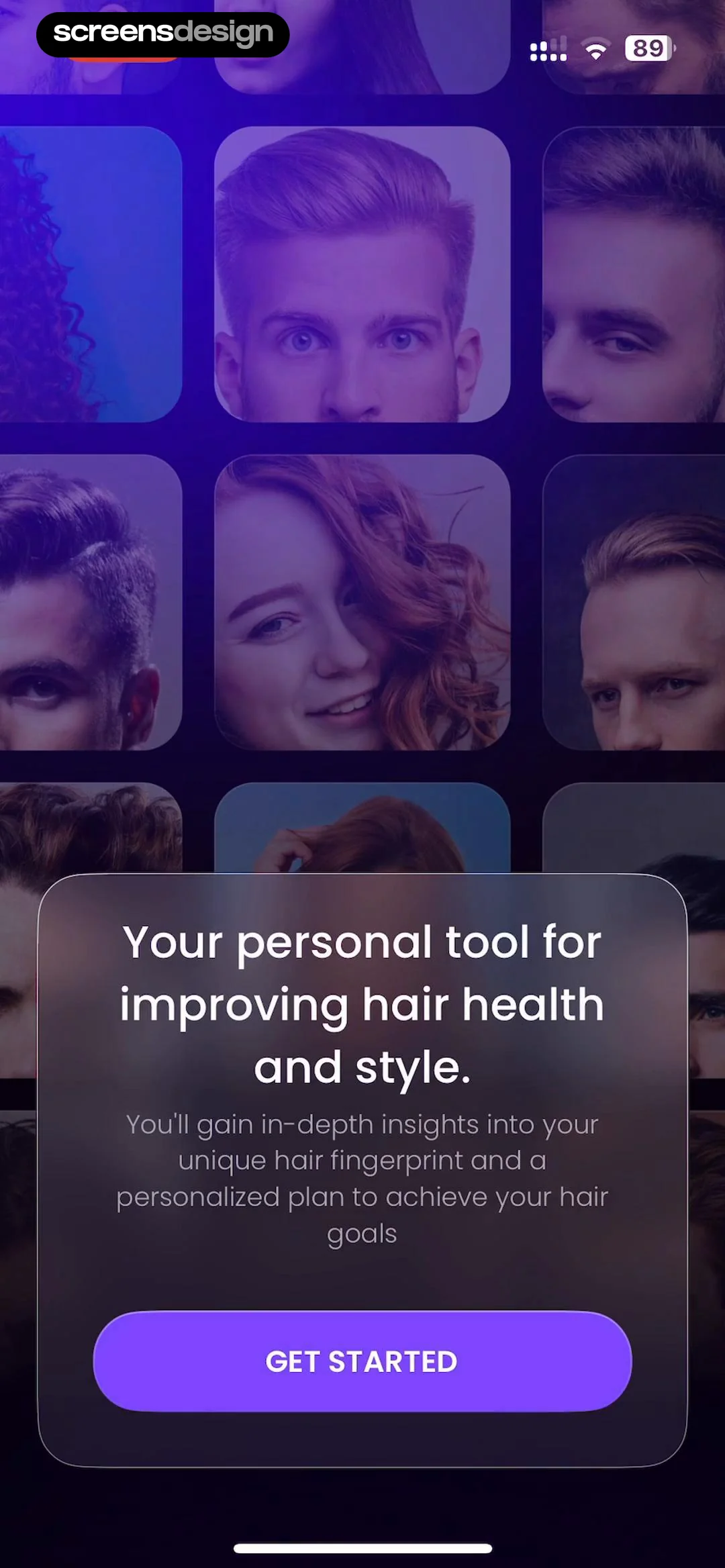 Hair Snap Health & Style Scan | ScreensDesign
