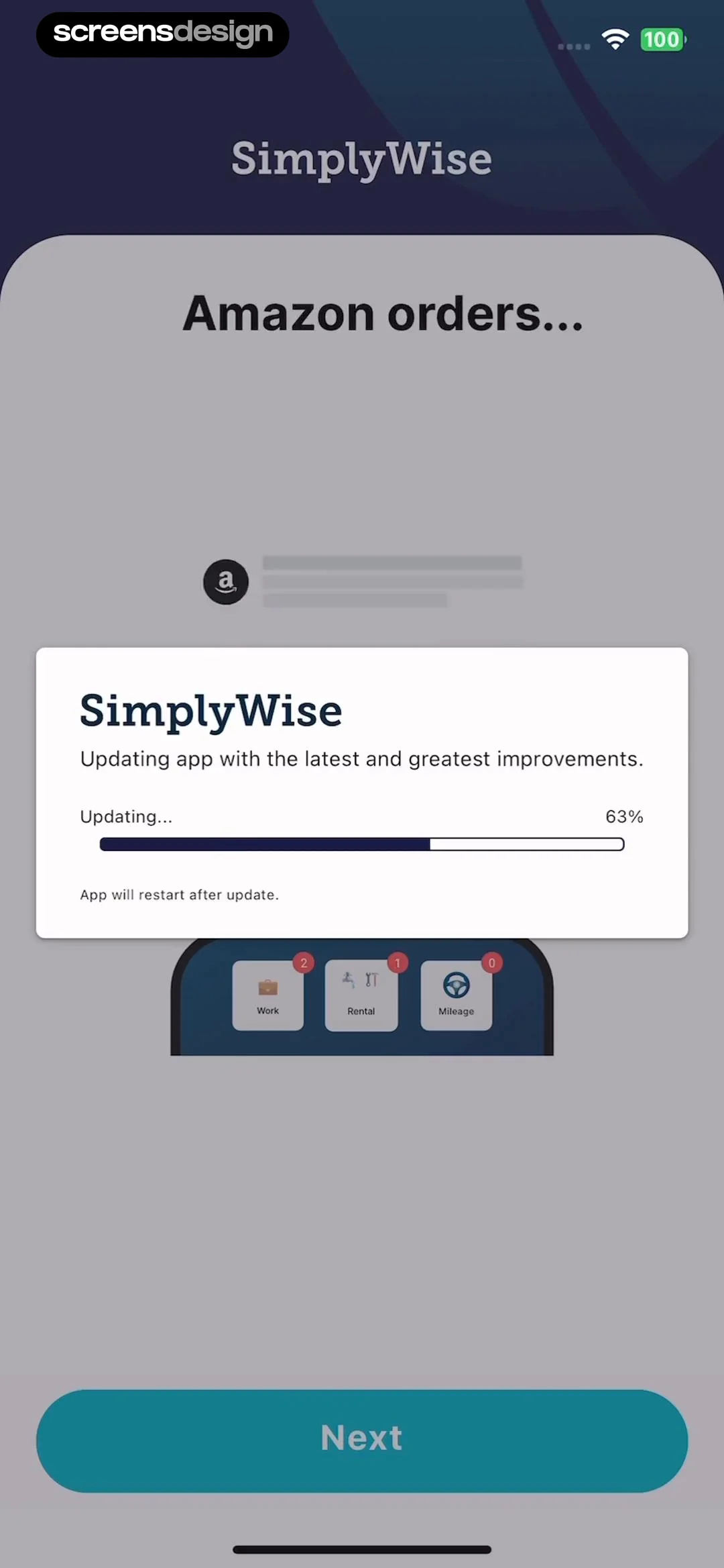 SimplyWise: Receipts, Expenses | ScreensDesign