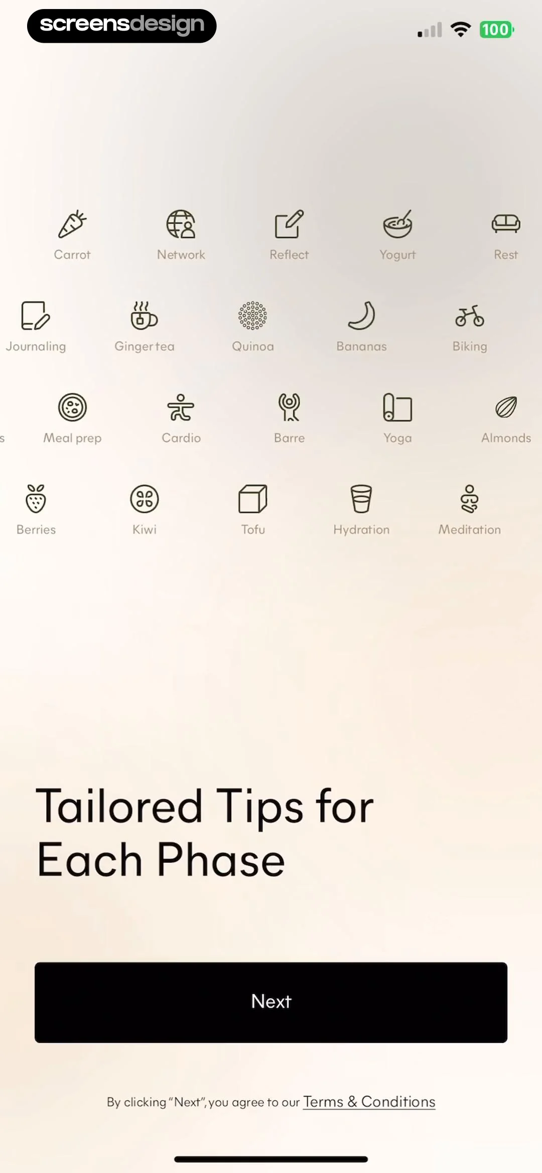 Lively ~ Cycle, Period tracker | ScreensDesign