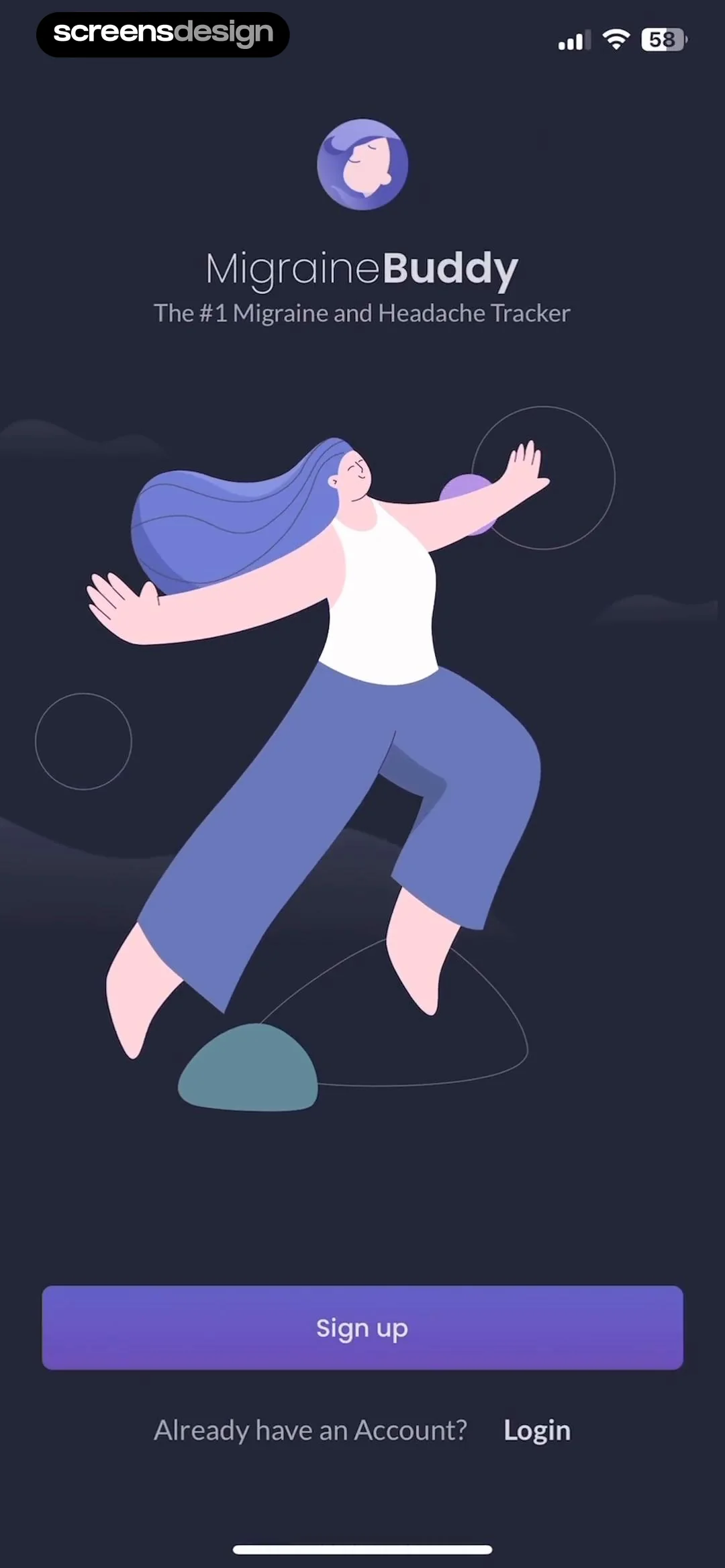 Migraine Buddy: Track Headache | ScreensDesign