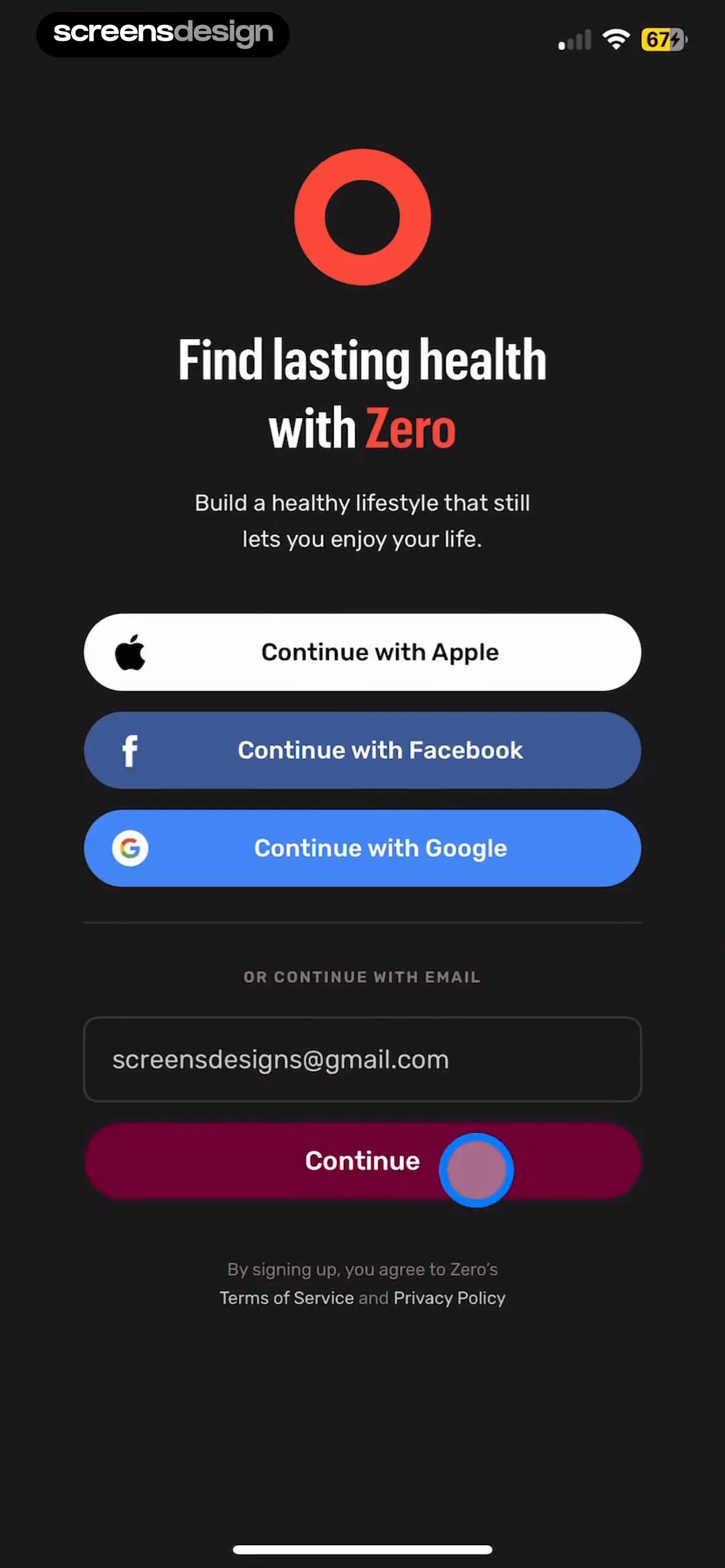 Zero: Fasting & Health Tracker | ScreensDesign