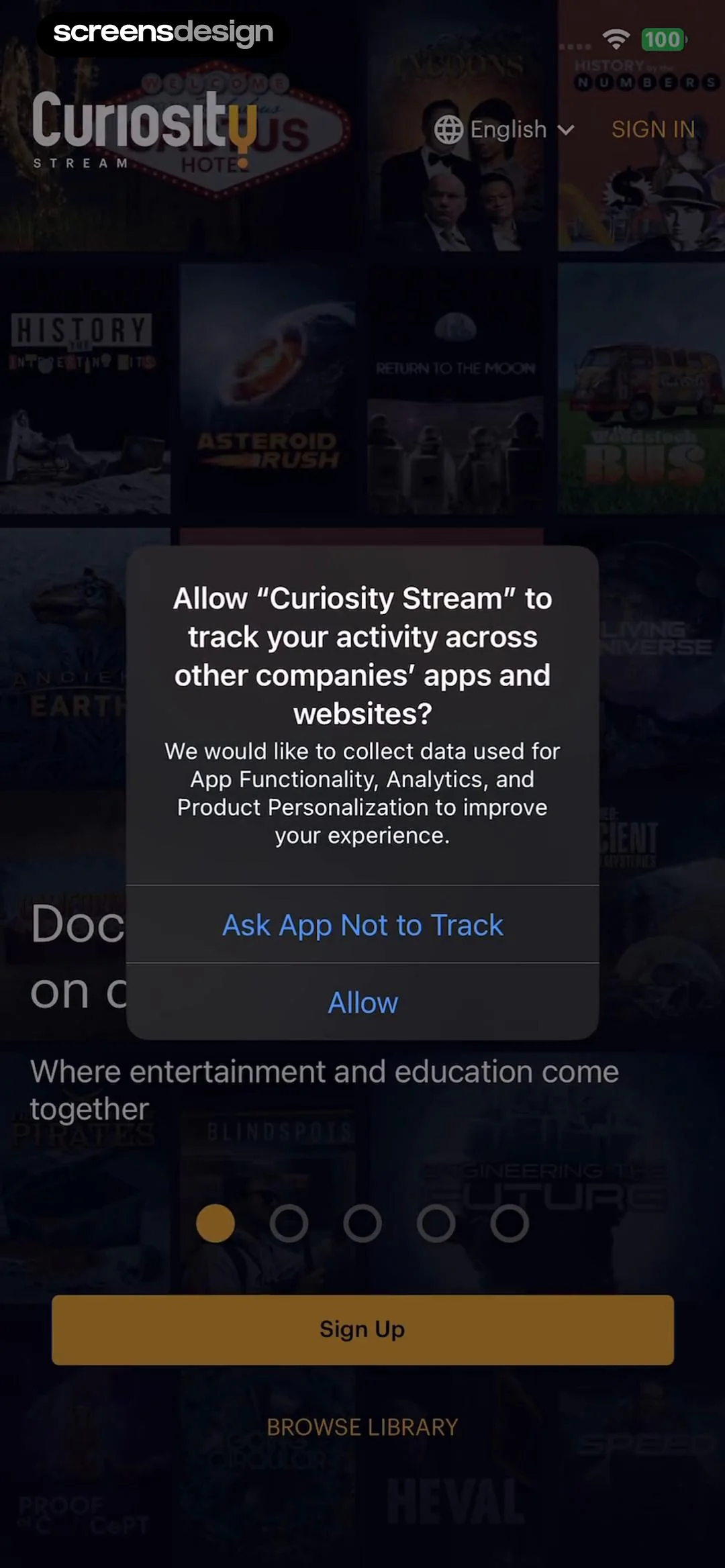 CuriosityStream | ScreensDesign