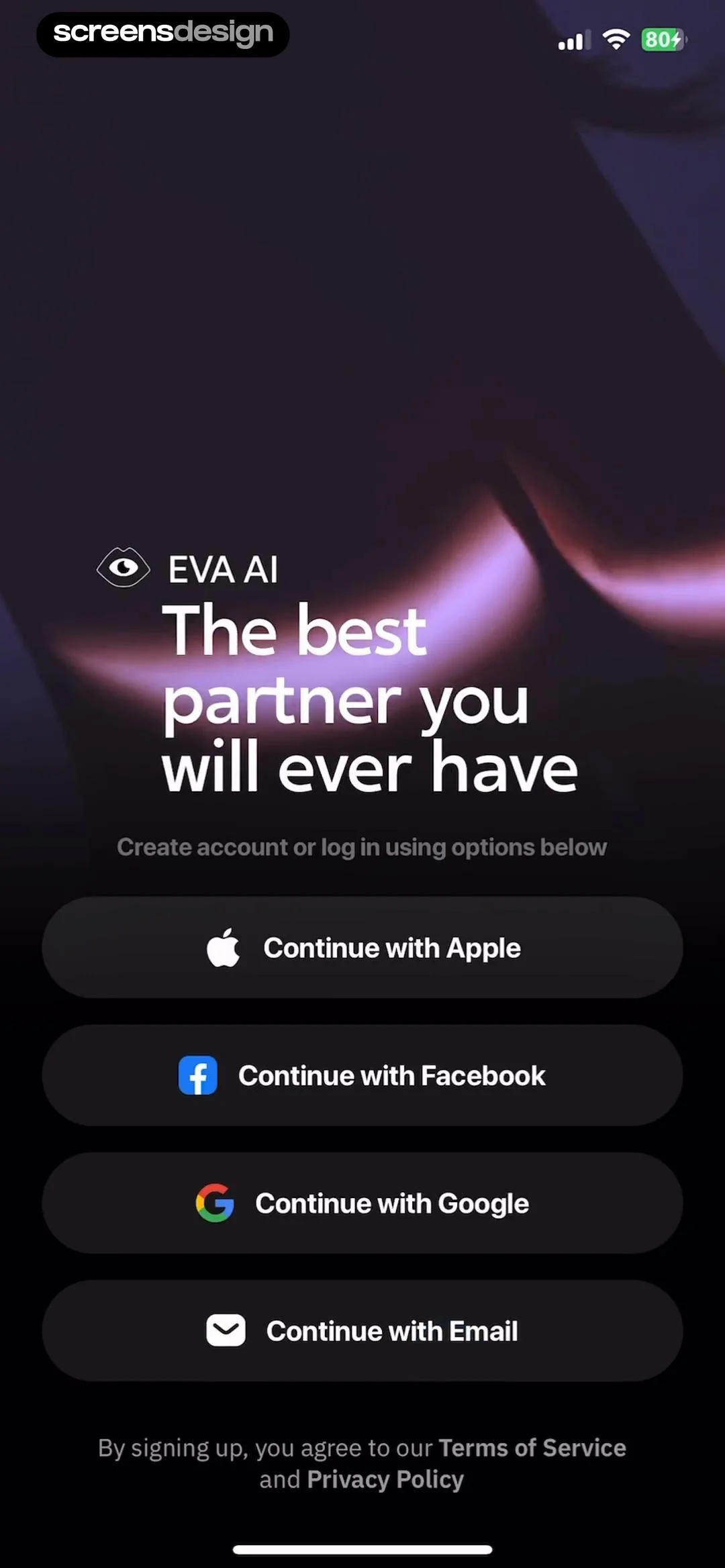 EVA AI Girlfriend | ScreensDesign