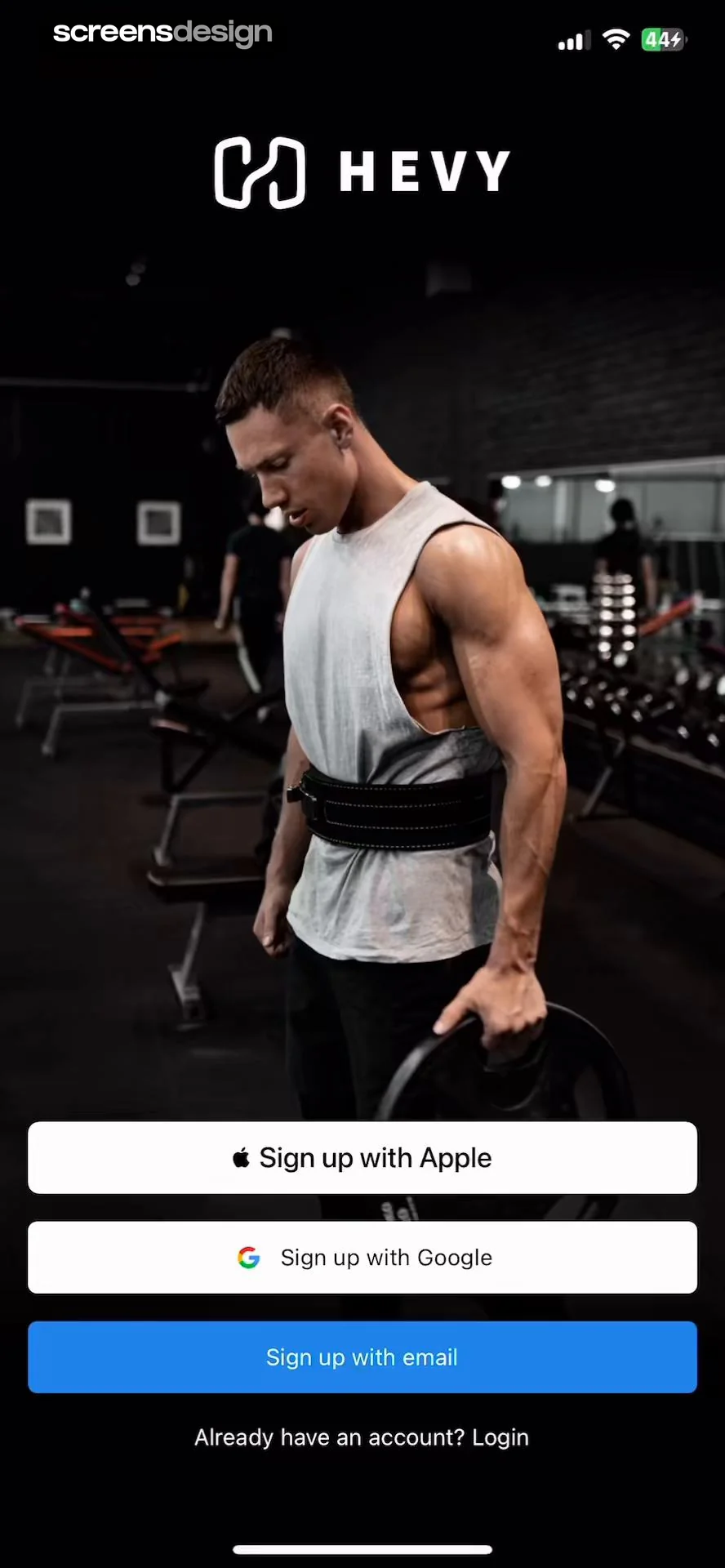 Hevy - Workout Tracker Gym Log | ScreensDesign