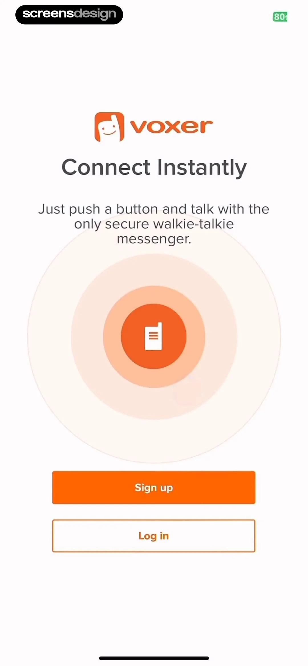 Voxer Walkie Talkie Messenger | ScreensDesign