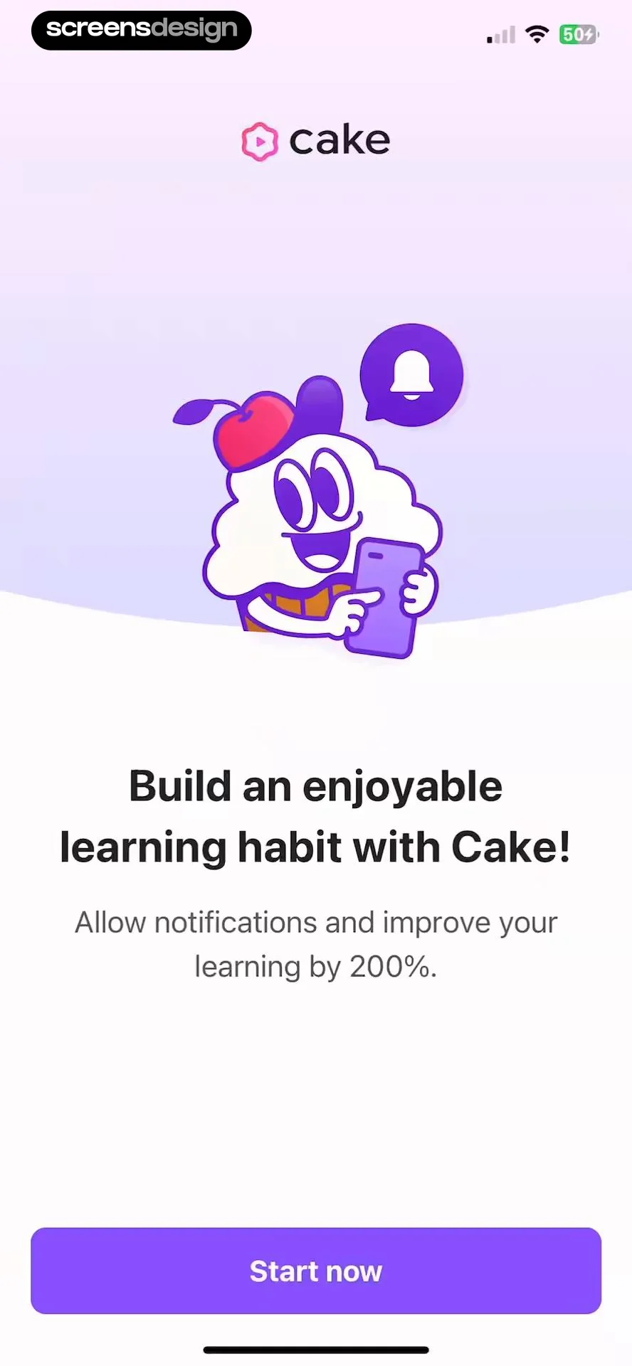 Cake Learn English Korean Screensdesign