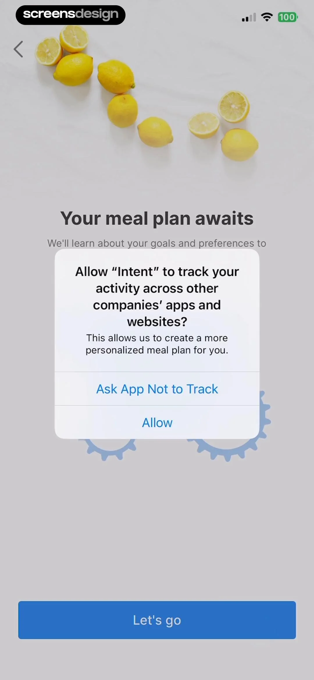 Intent - Meal Planner | ScreensDesign