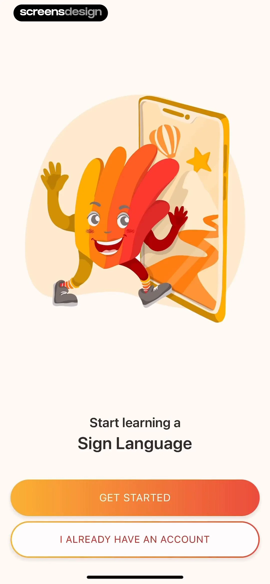 Lingvano - Learn Sign Language | ScreensDesign