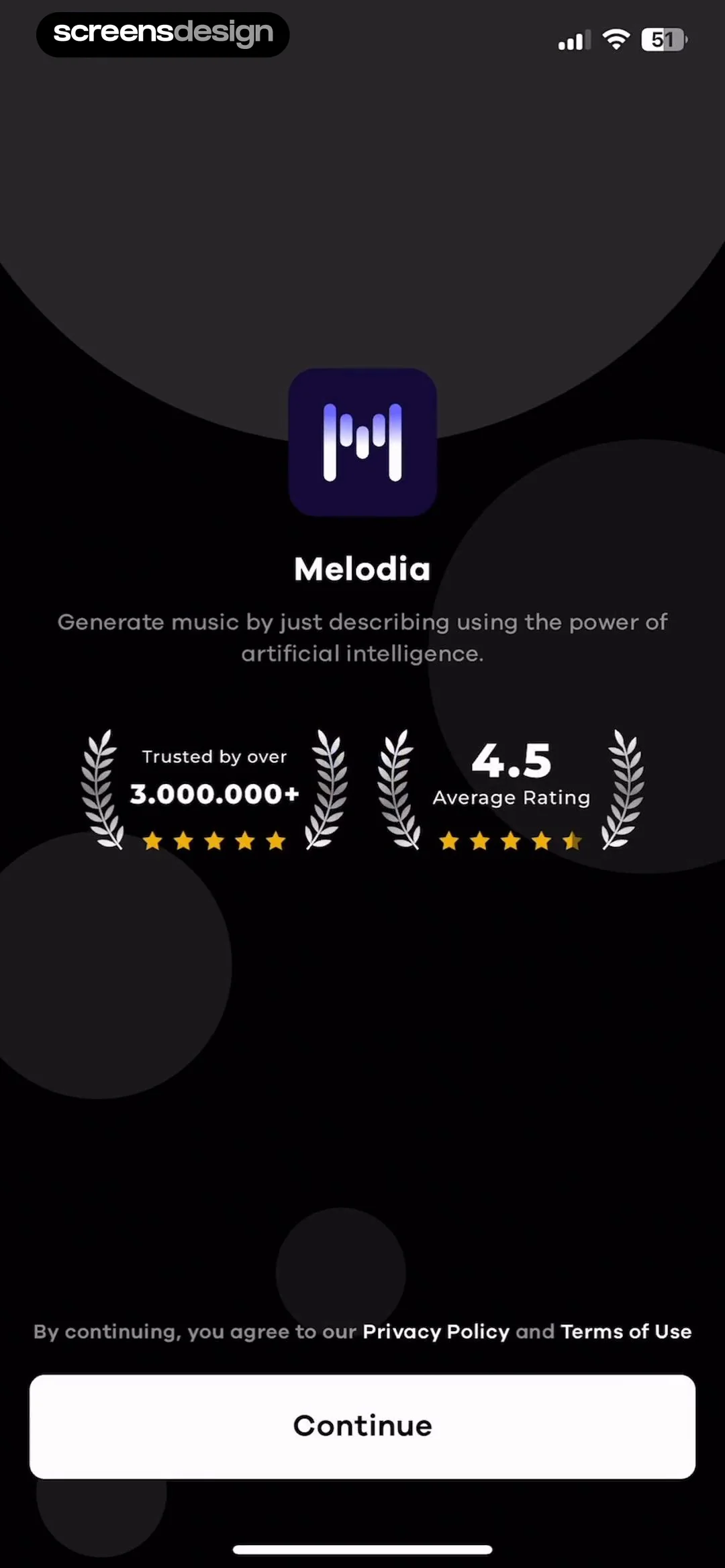 AI Song Generator - Melodia | ScreensDesign