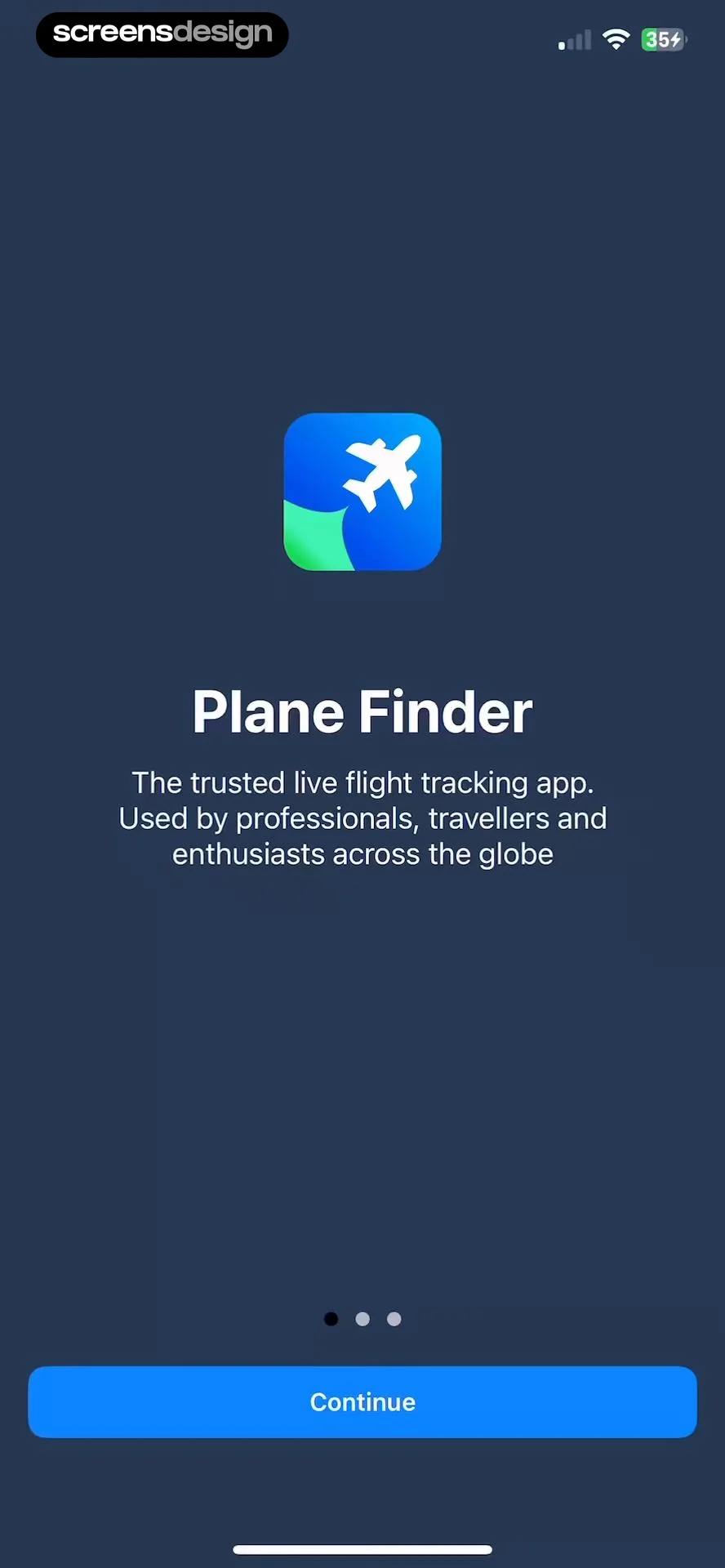 Plane Finder ⁃ Flight Tracker | ScreensDesign