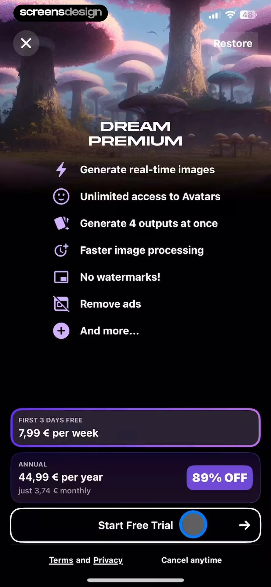 WOMBO Dream - AI Art Generator | ScreensDesign