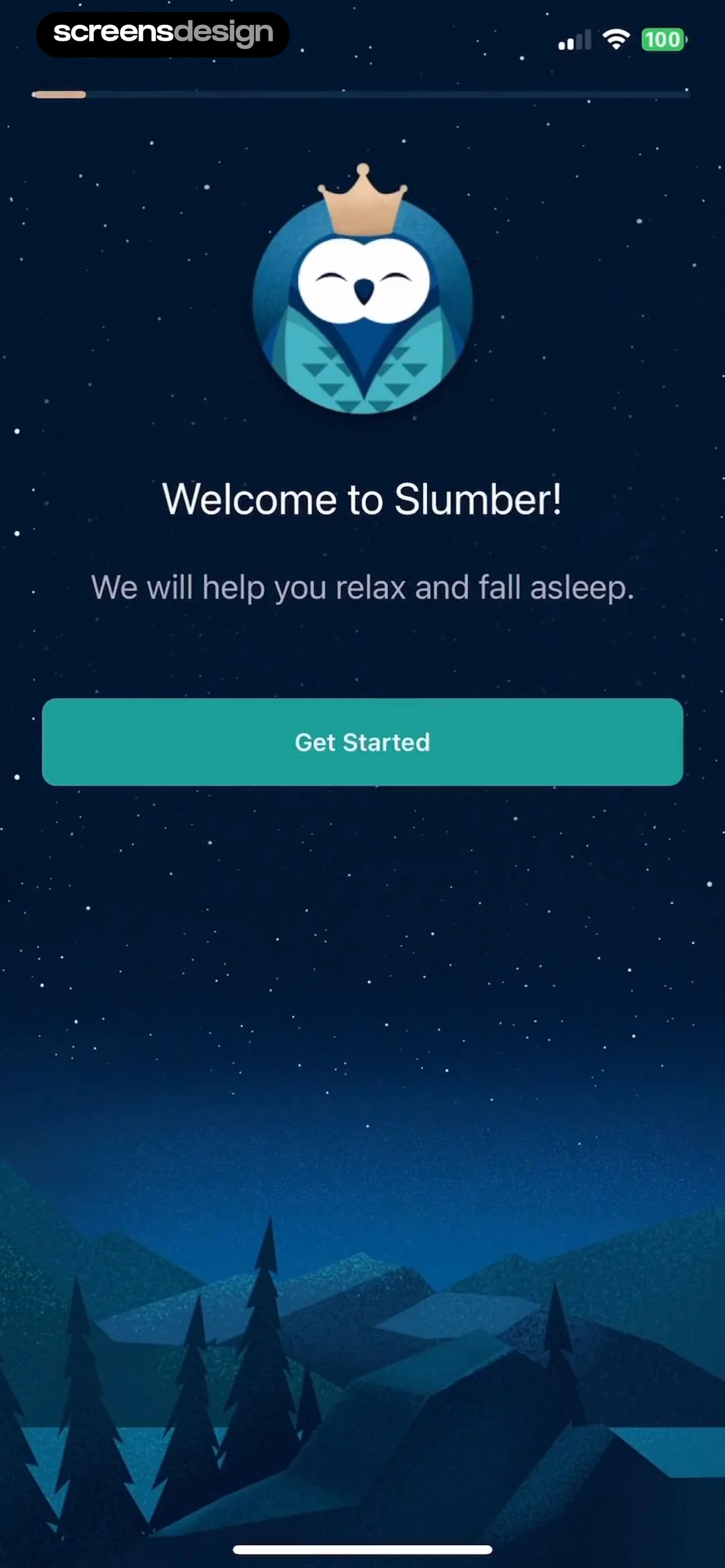 Slumber: Calm Stories & Sleep | ScreensDesign