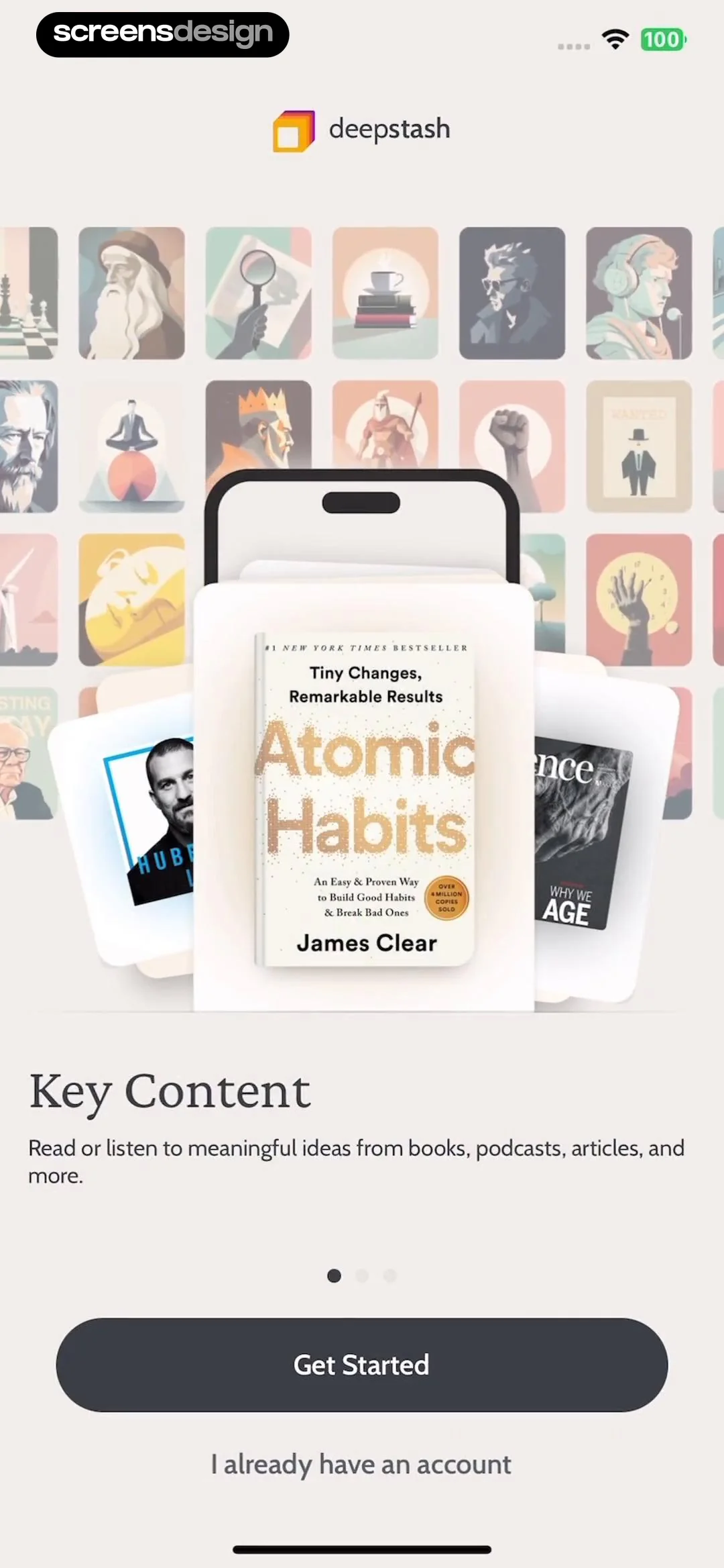 Deepstash: Smarter Every Day! | ScreensDesign