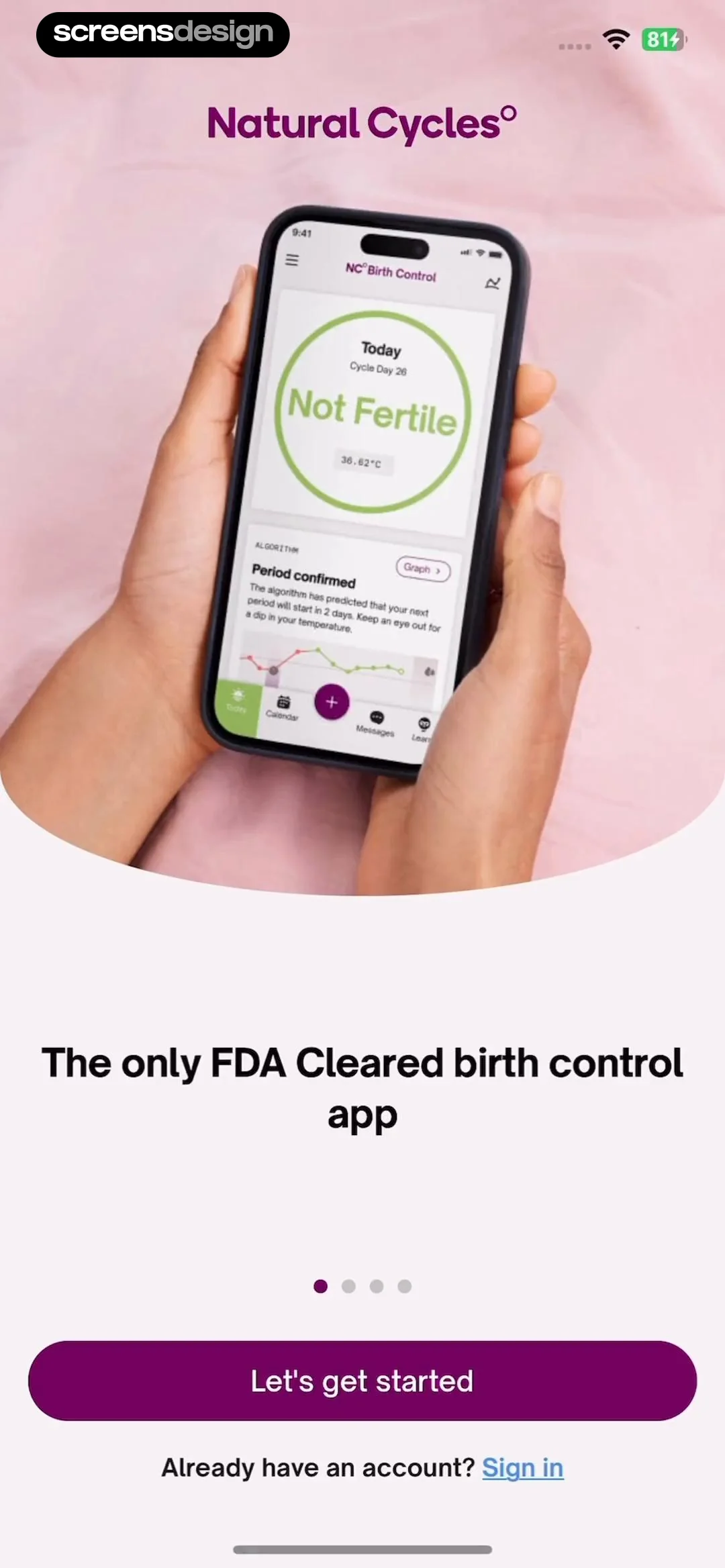 Natural Cycles: Birth Control | ScreensDesign