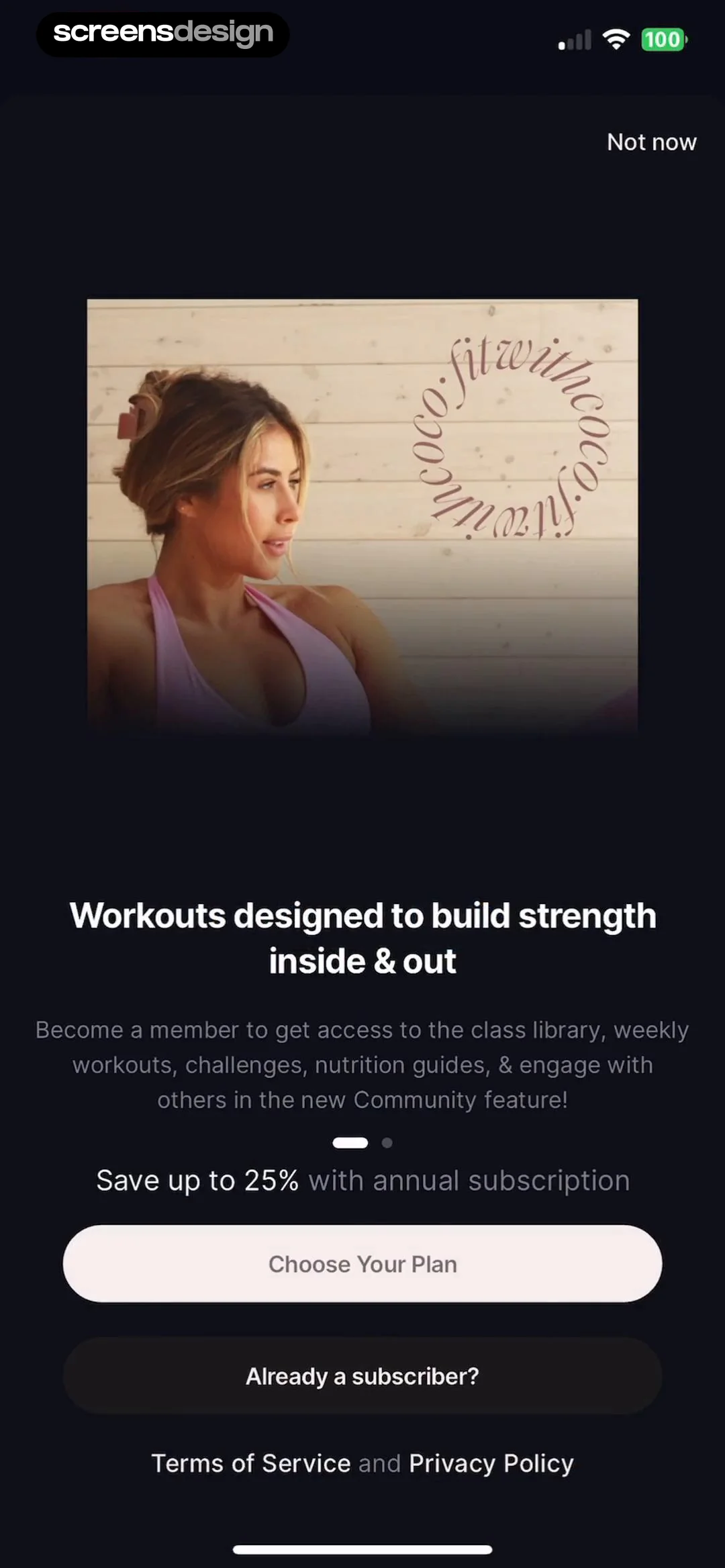 Fit with Coco | ScreensDesign
