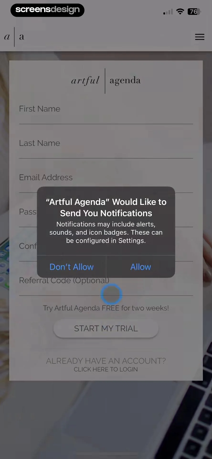 Artful Agenda | ScreensDesign