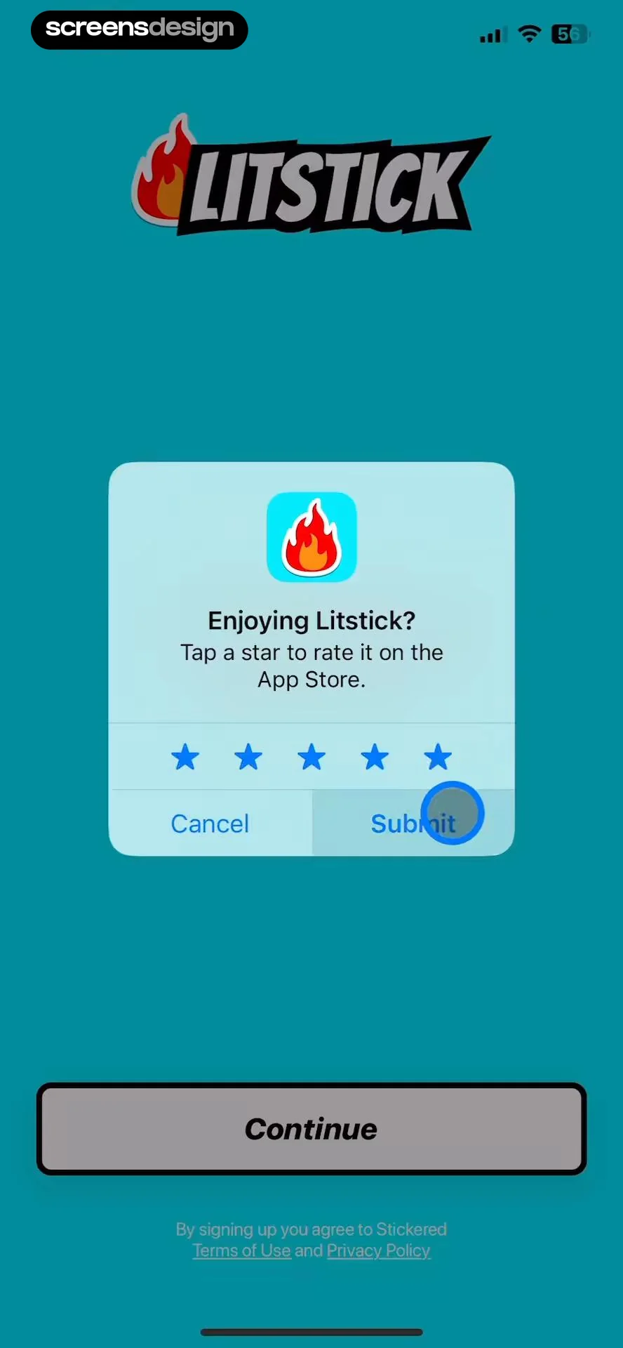 Litstick - Best Stickers App | ScreensDesign
