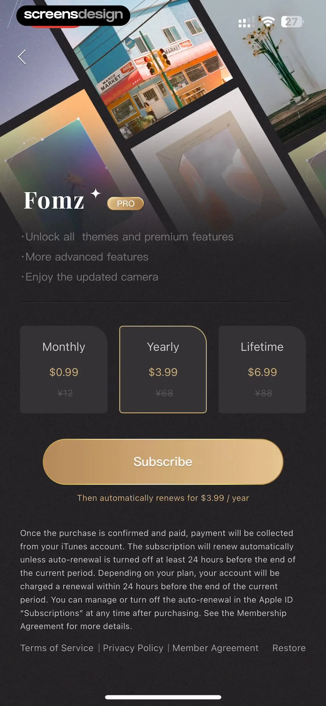 Fomz - Vintage Analog Camera | ScreensDesign