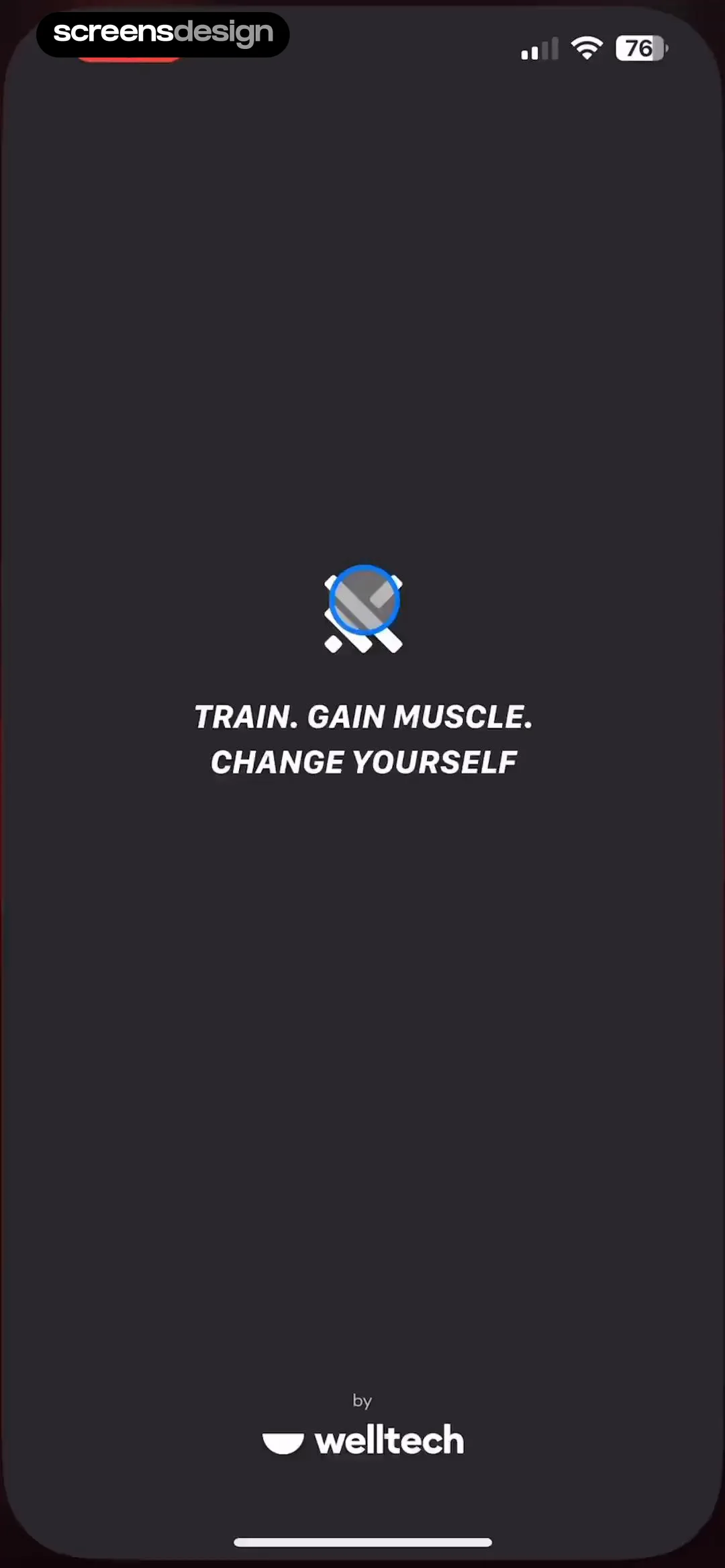 Muscle Booster Workout Tracker | ScreensDesign