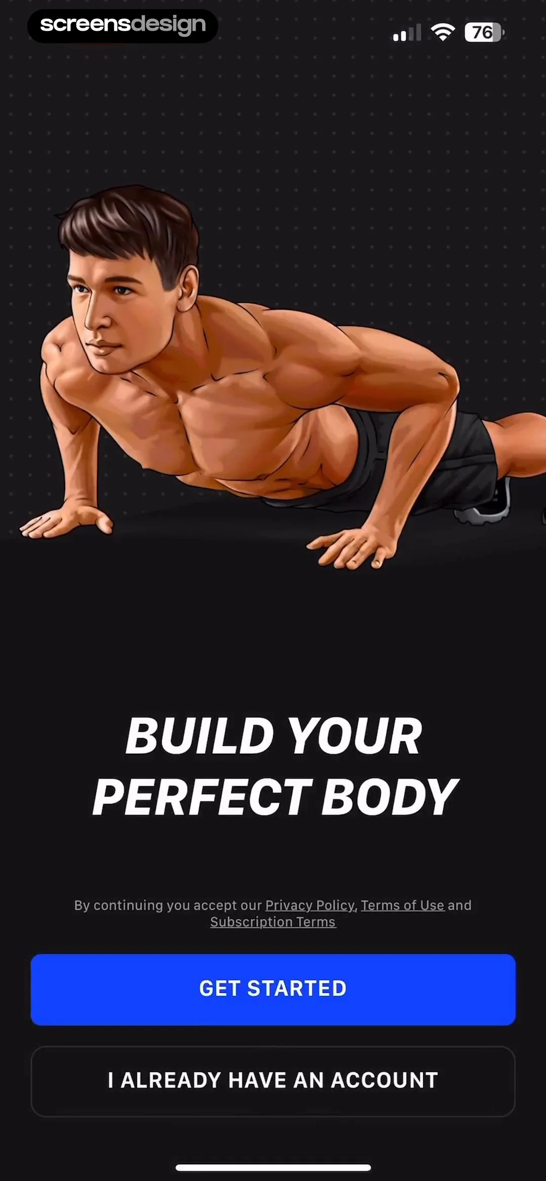 Muscle Booster - Workout Plans | ScreensDesign