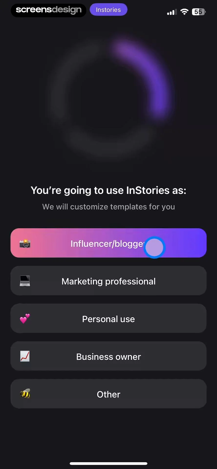 Instories: AI Photo & Video | ScreensDesign
